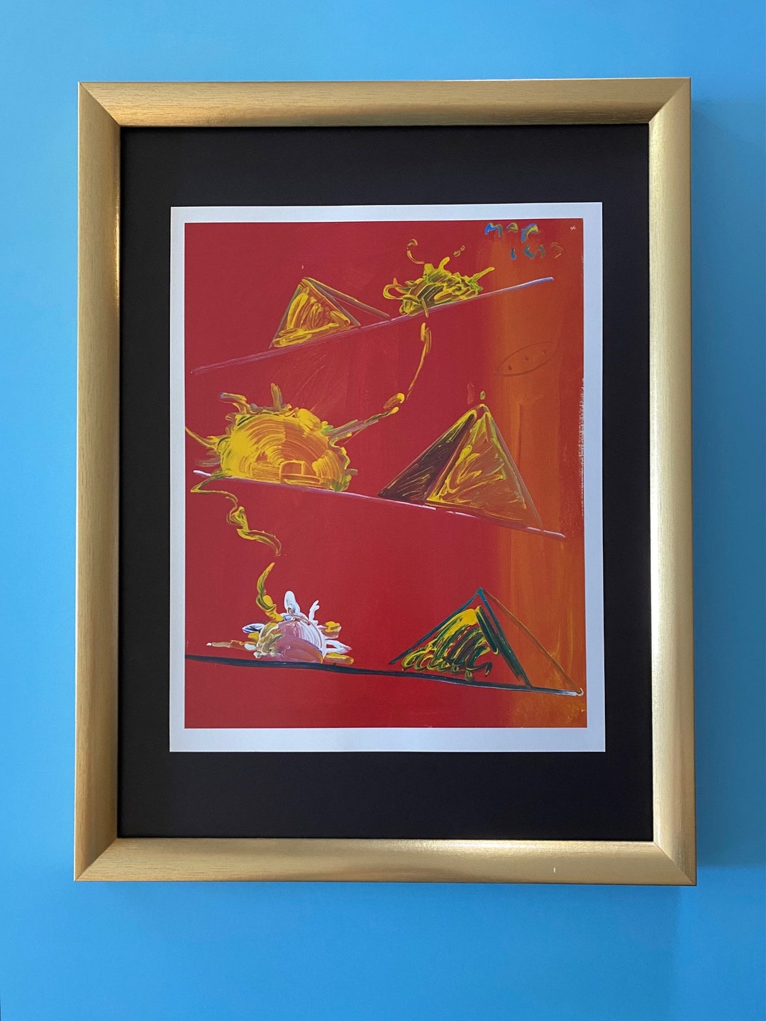Peter Max + Beautiful Signed Print + Brand New 16x12 In. Frame + Buy It ...