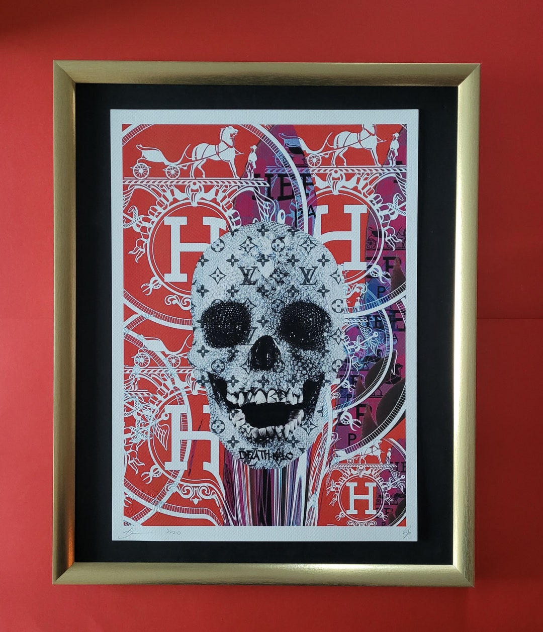 DEATH NYC Hand Signed Street Art Print Large Framed 16x20in With COA ...