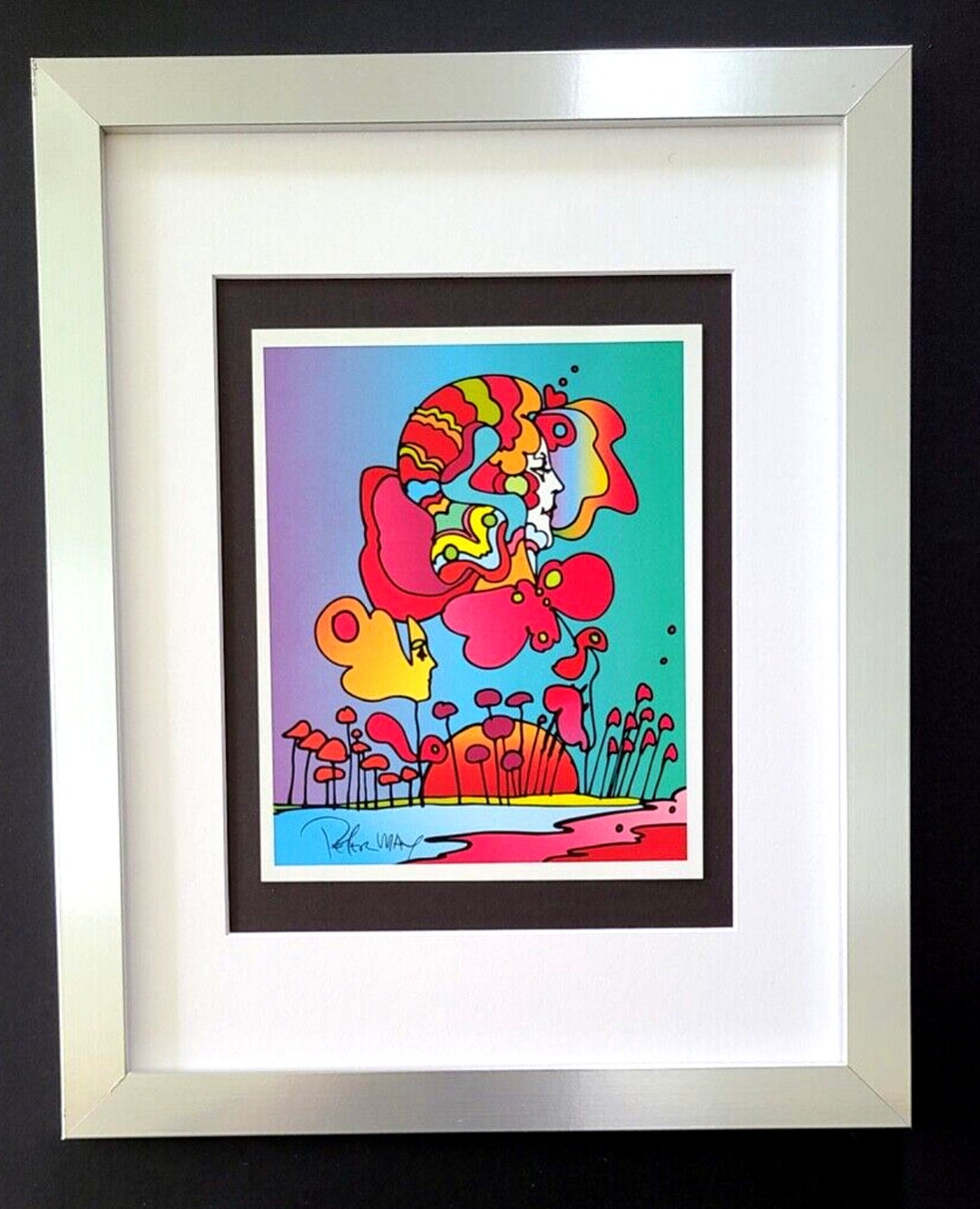 Peter Max + Beautiful Signed Print + Brand New Silver Frame + Buy It ...