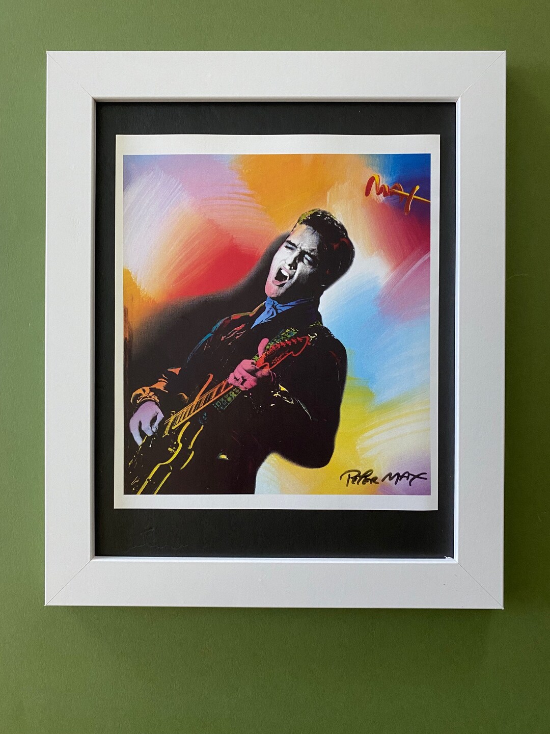 Peter Max + Beautiful Signed Print + Brand New White Frame + Buy It Now ...