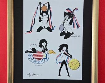 Leroy Neiman " FEMLIN PLAYBOY " Signed Print Framed in a New 16x12 - Etsy