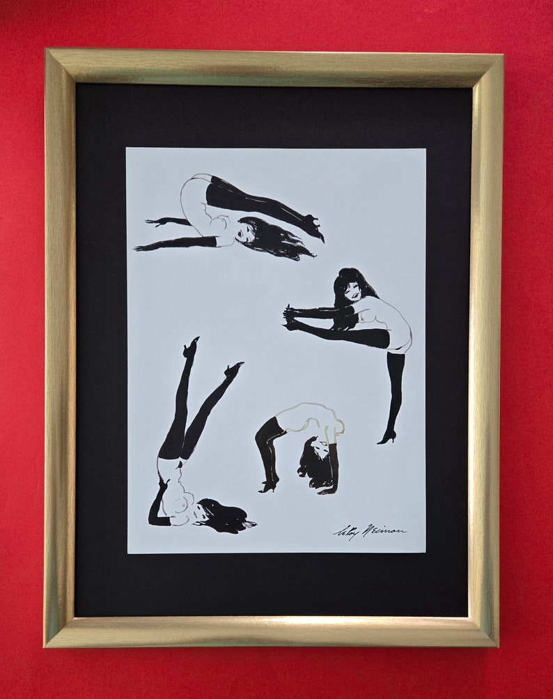 Leroy Neiman " FEMLIN PLAYBOY " Signed Print Framed in a New 16x12 - Etsy