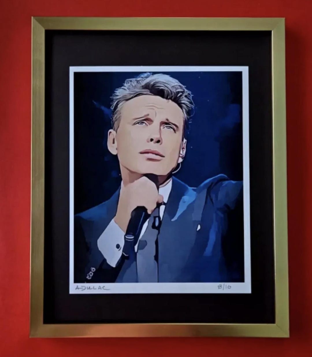 Alexander Dulac | " LUIS MIGUEL " Hand Signed Authentic Framed 14x11in ...
