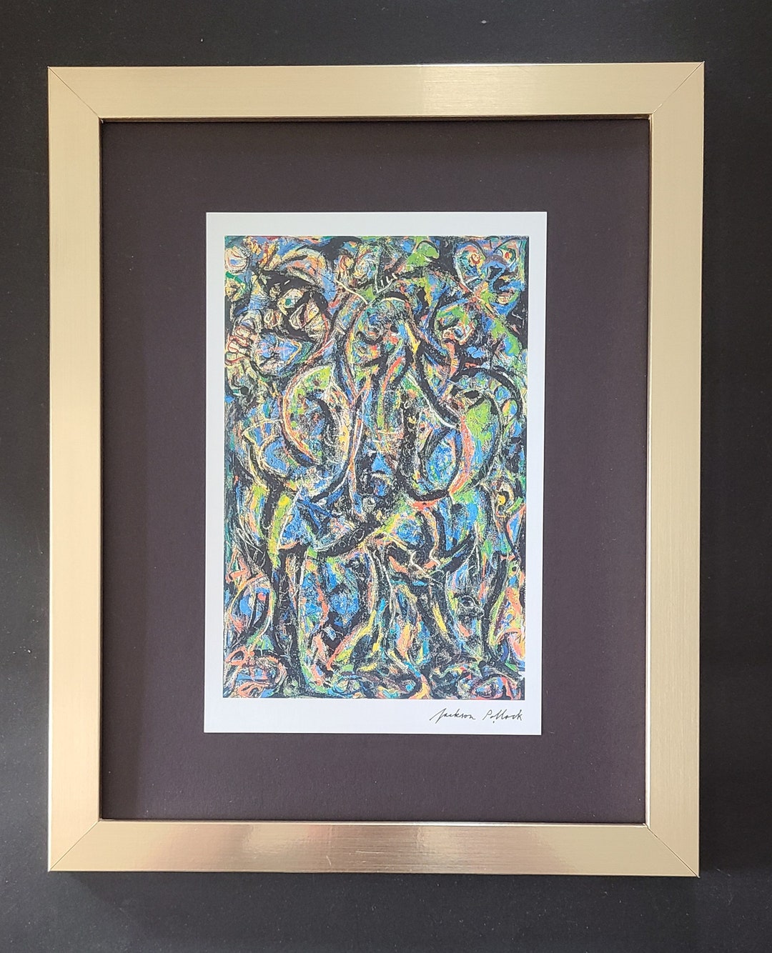 Jackson Pollock | Vintage Signed Print | Framed Offset Lithograph | New Frame - Etsy