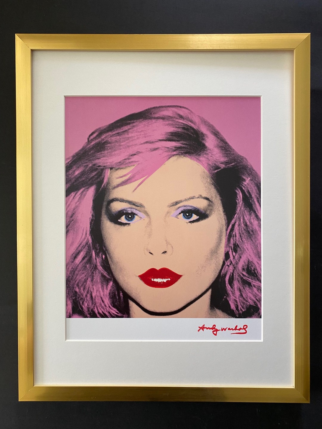 Andy Warhol 1984 Signed Debbie Harry Print Matted and Framed Buy It Now ...