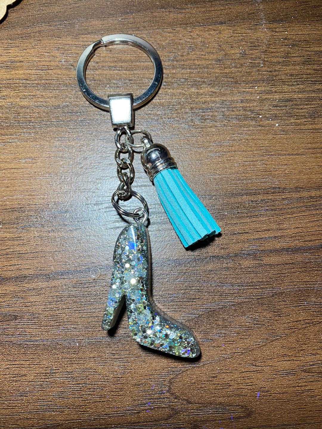 Glass Slipper Cinderella Inspired Keychain Handmade From Epoxy Resin ...