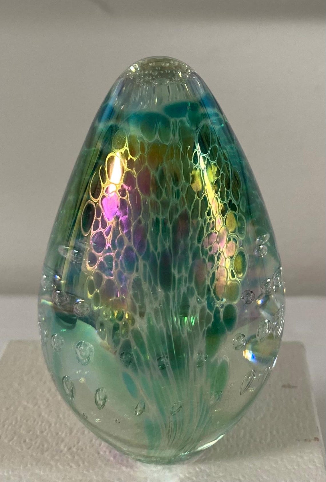 Glass Eye Studio Iridescent Egg. - Etsy