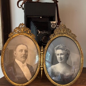 Antique 19th Century Brass Picture Frame With Concaved Glass From Lord ...