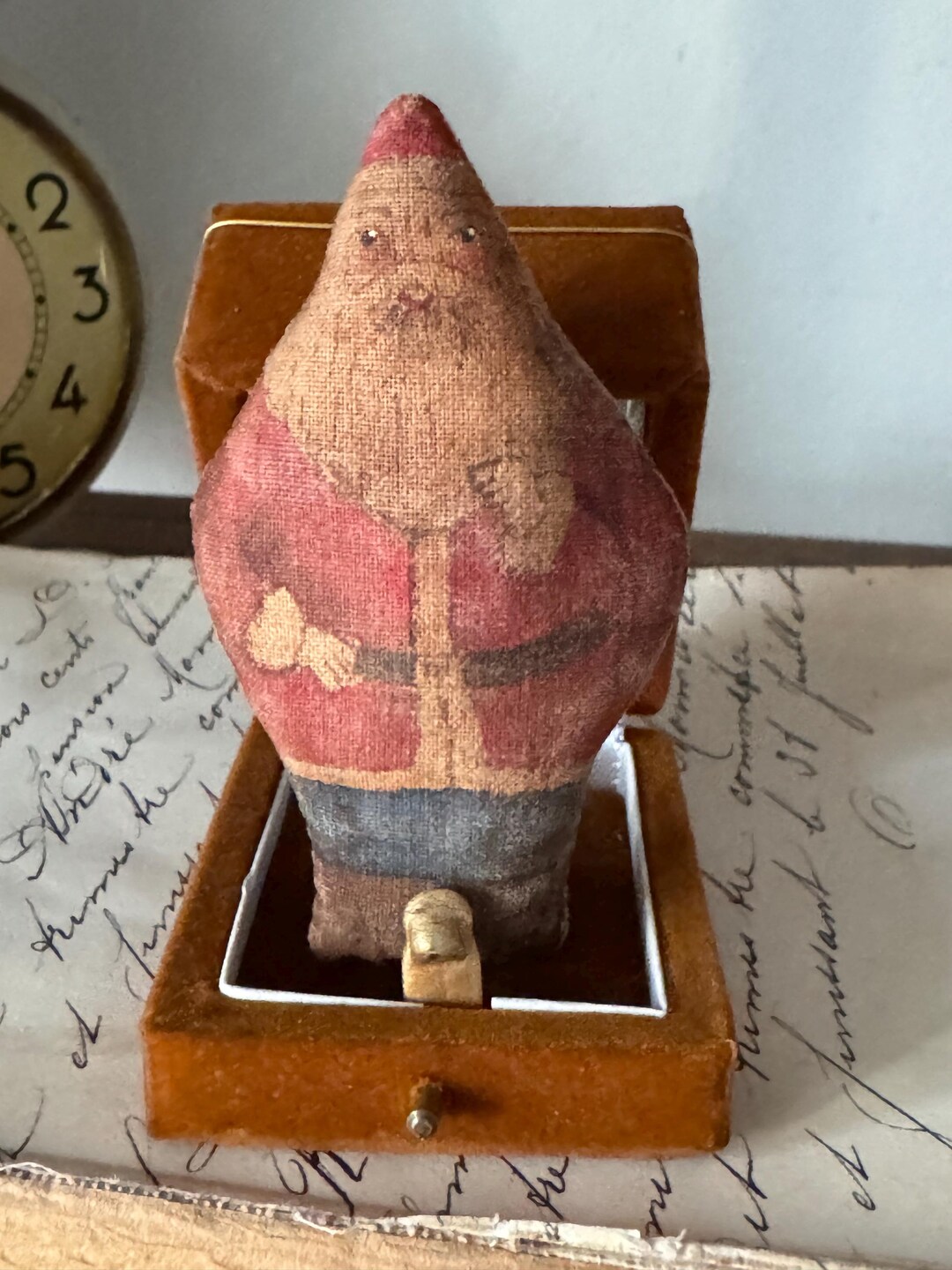 Antique Folk Art Santa Pin-pin Cushion - Etsy