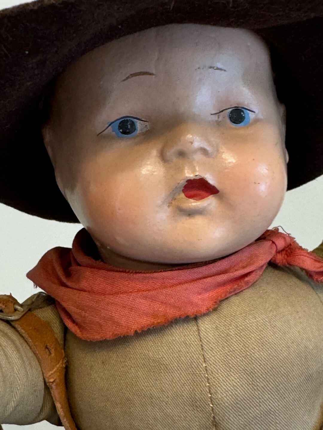 RARE Vintage Antique Composite Cowboy Doll From Belco Circa 1930’s - Etsy