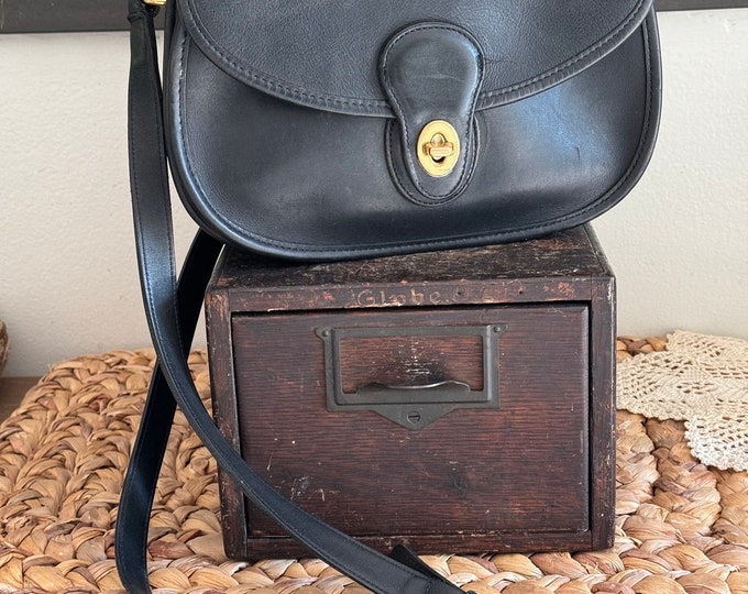 Vintage 1990s Coach Crossbody Bag Prarie - Black - Etsy