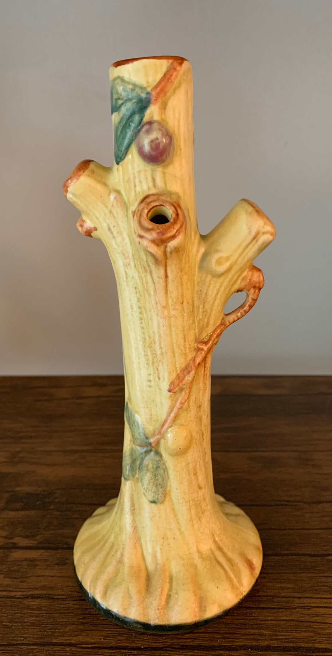Vintage Weller 1920s Apple Tree Bud Vase - Etsy