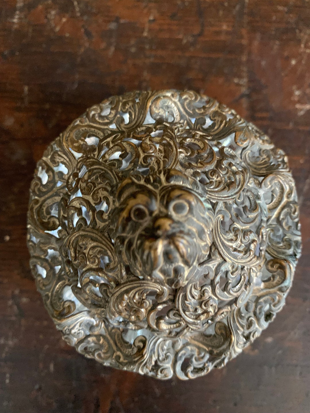 Vintage Mid-century Glass Jar With Yorkshire Terrier Filigree Lid - Etsy