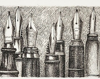 Fountain Pen Wall Art - Etsy