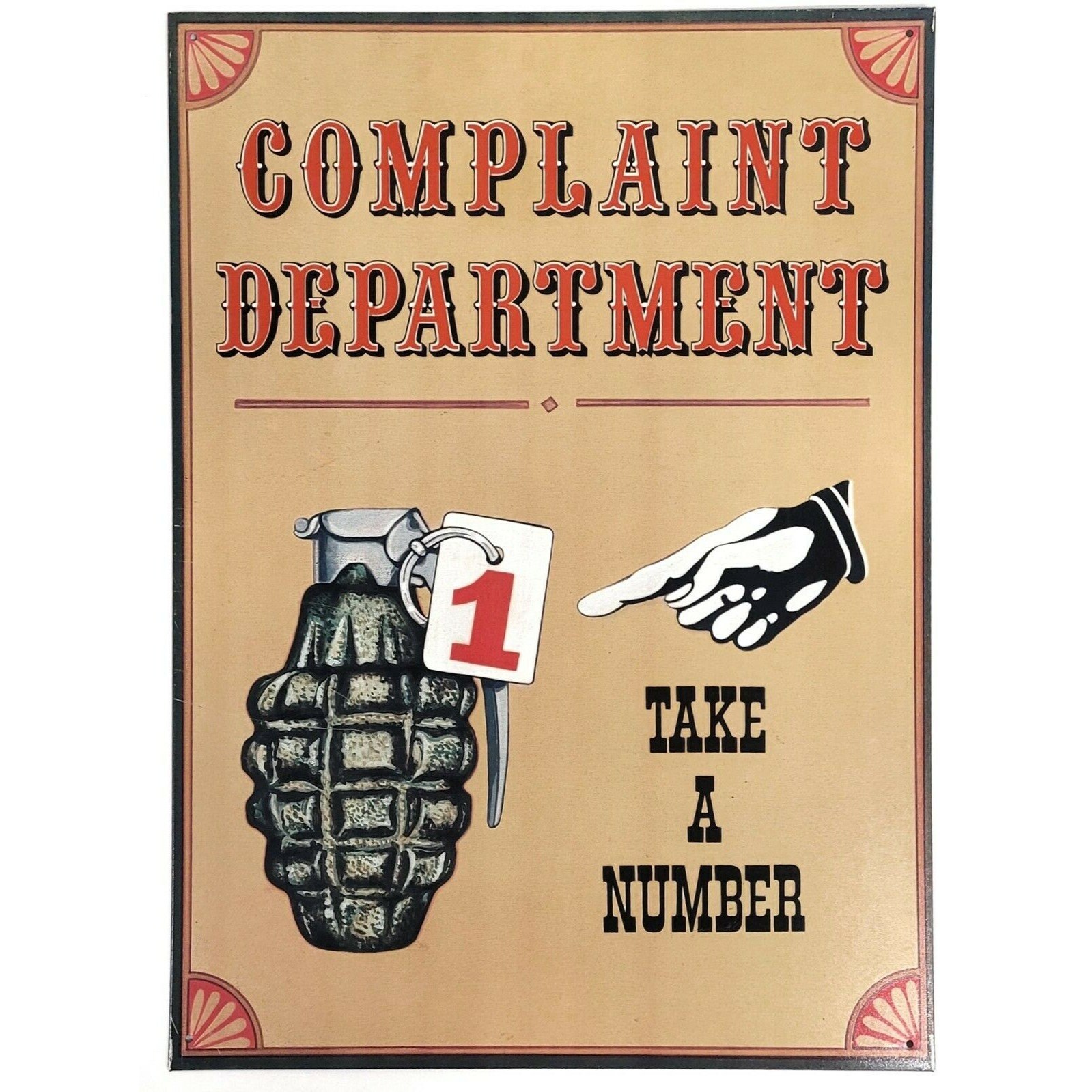 Complaint Department Please Take A Number Grenade Metal Tin | Etsy