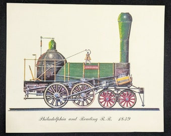 Locomotive Lithograph - Etsy