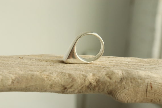 Triangle Signet Ring Triangle Band Ring Solid 925 Sterling | Etsy