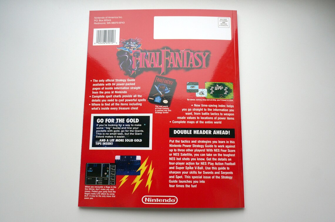 Handmade Reproduction for NES Guide, Final Fantasy, Handmade Repro ...