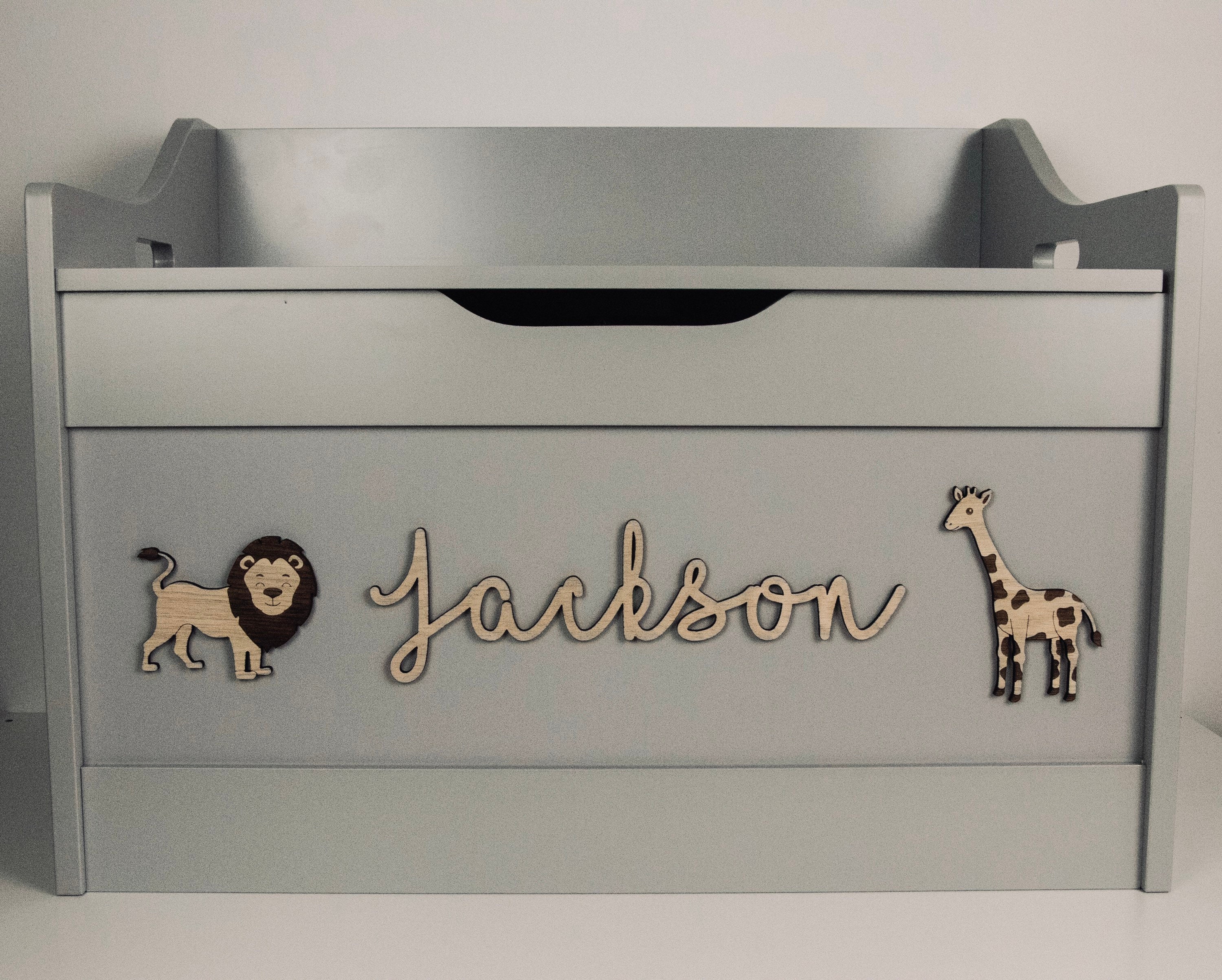Personalised Toy Box Soft Grey - Etsy UK