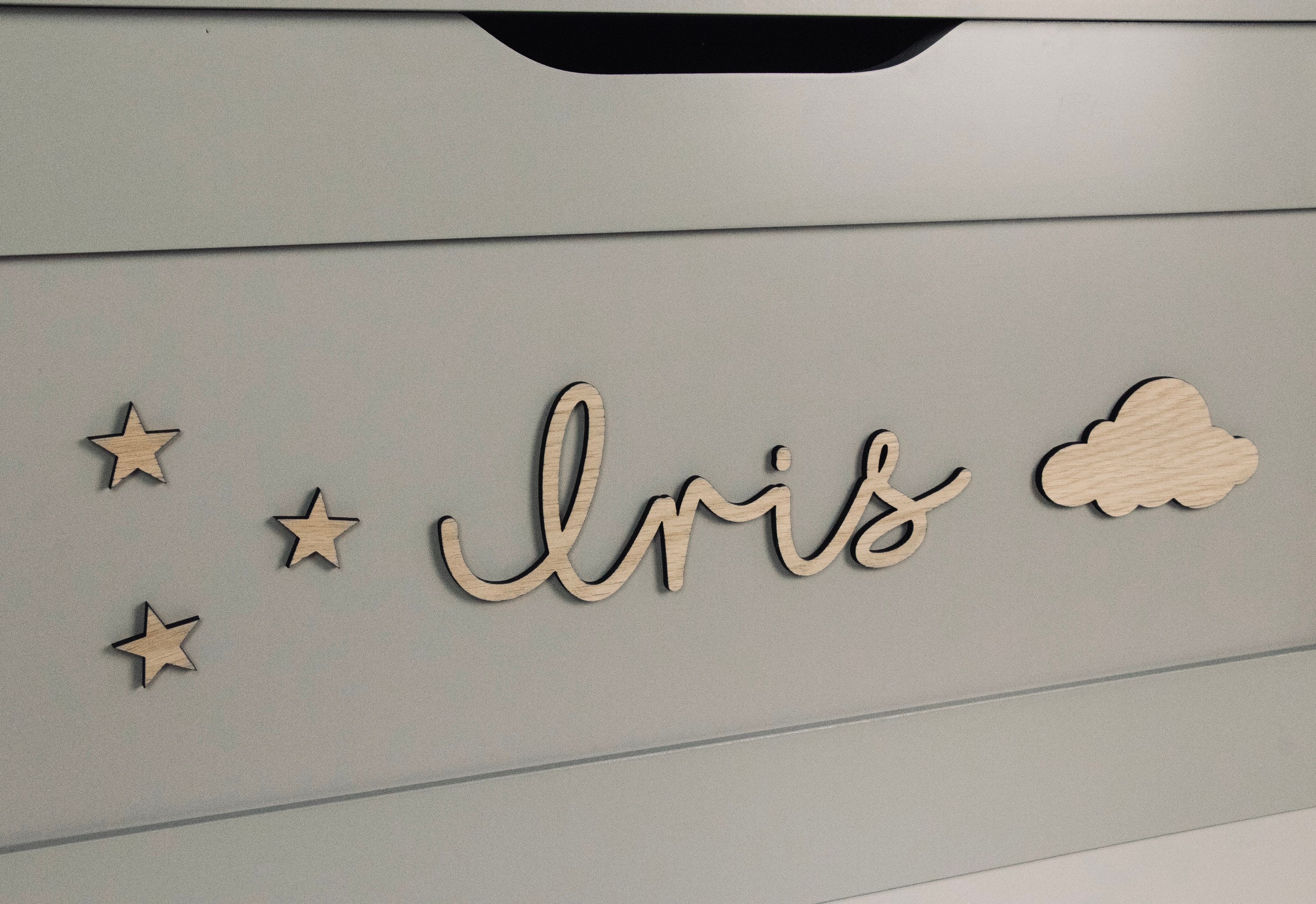Personalised Toy Box Soft Grey | Etsy UK