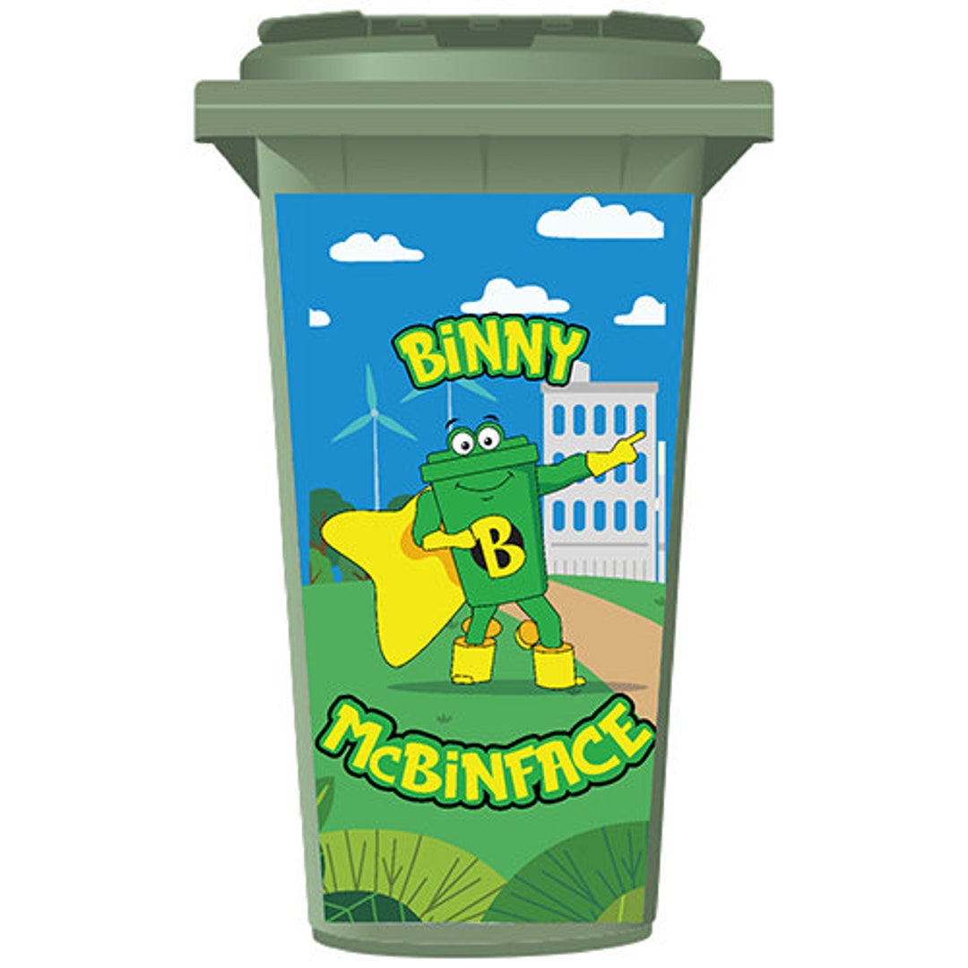 The 'binny Mcbinface' Bin Sticker - Etsy