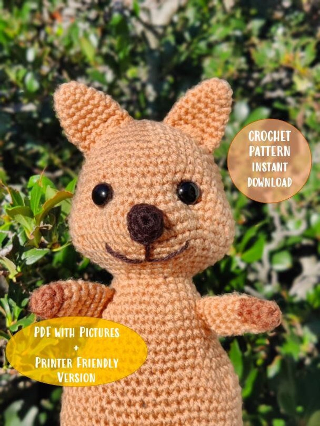 Crochet Quincy the Quokka - Crochet PATTERN ONLY - Etsy