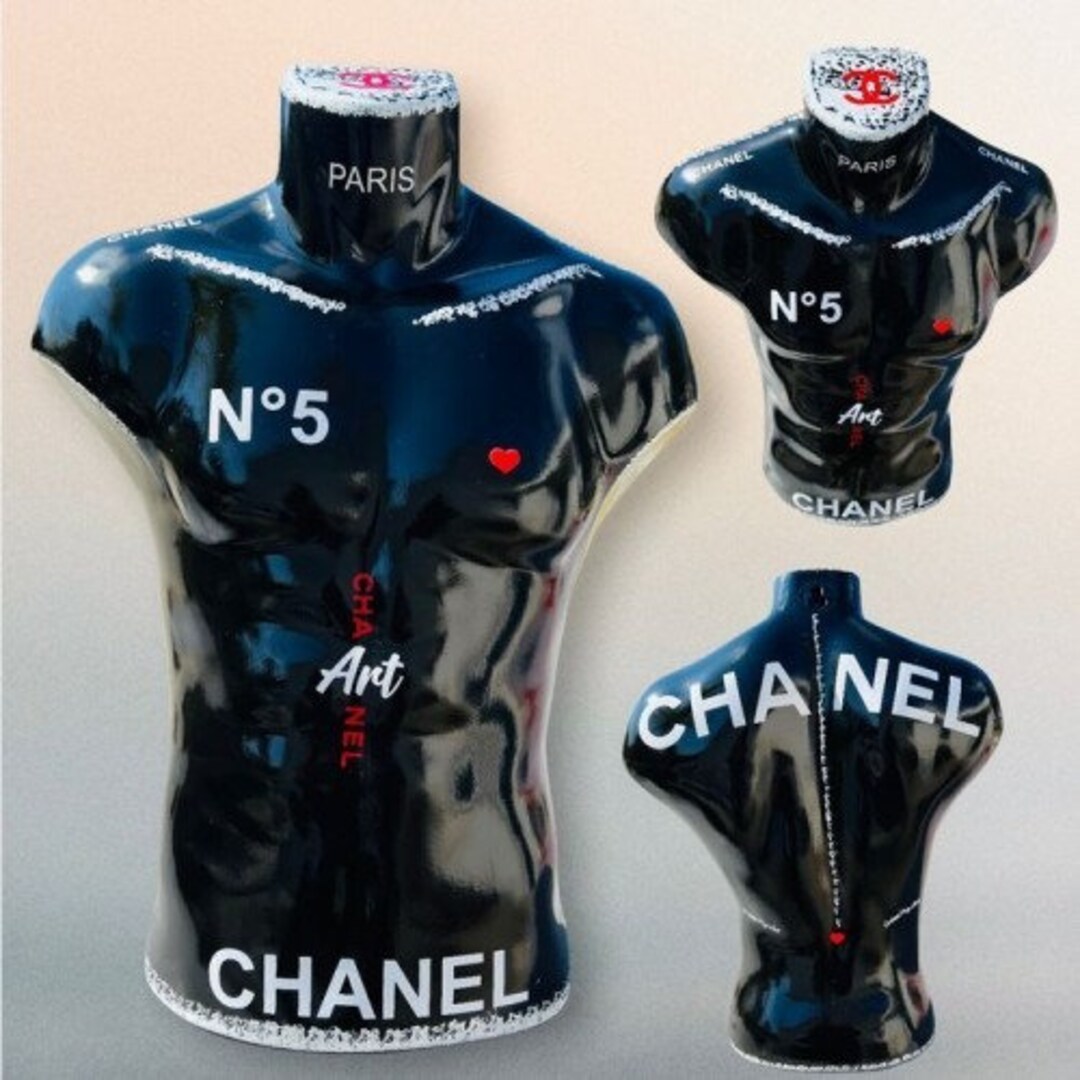 Orima Pop Art Man Bust LOVE Heart Art CHANEL N5 - Etsy