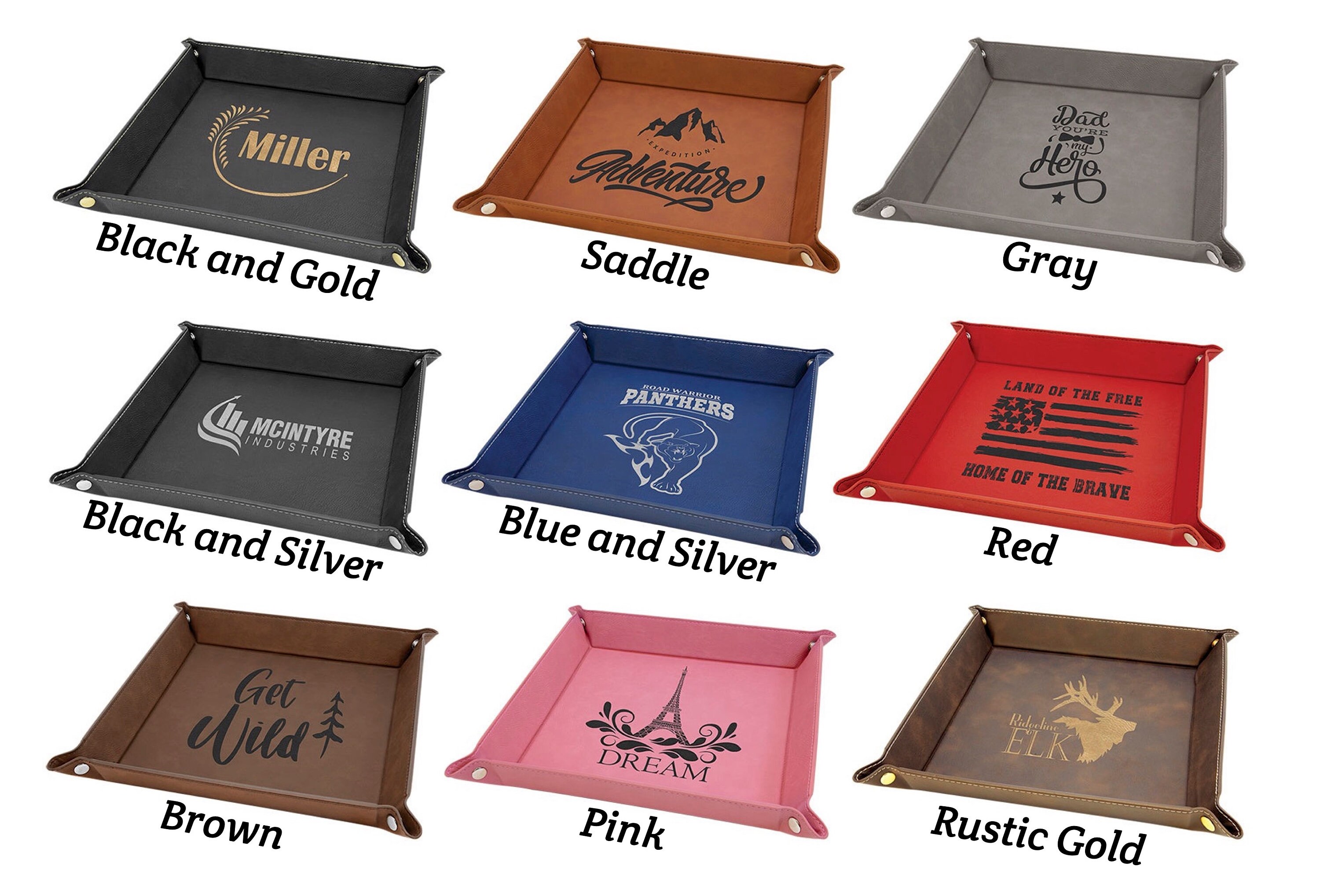 Personalized Leather Dice Tray Custom engraved gaming dice | Etsy