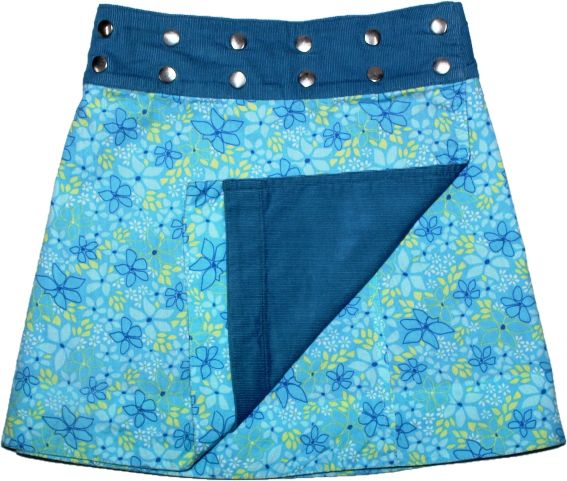 Gugi Reversible Girls Wrap Skirt, Women's Skirt, Universal Size Skirt ...