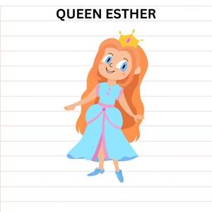Queen Esther, Clip Art, PNG, JPG, Instant Download, Hand Drawn ...