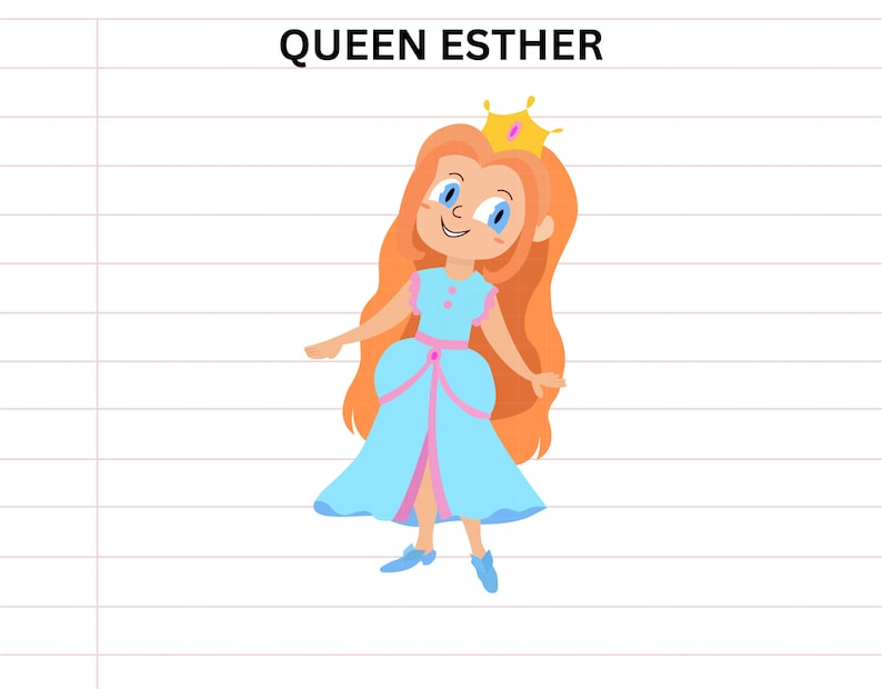 Queen Esther, Clip Art, PNG, JPG, Instant Download, Hand Drawn ...