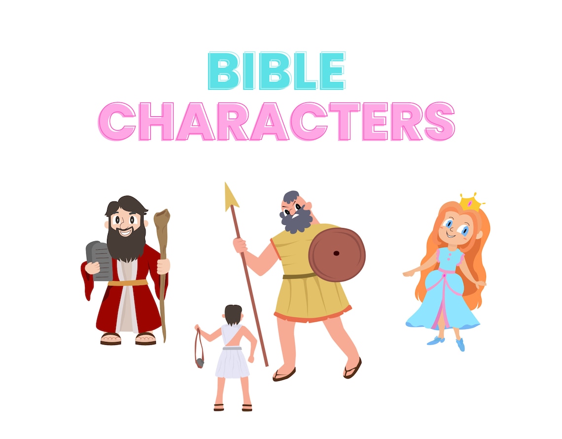 Bible Characters, Clip Art, PNG, JPG, Instant Download, Hand Drawn ...