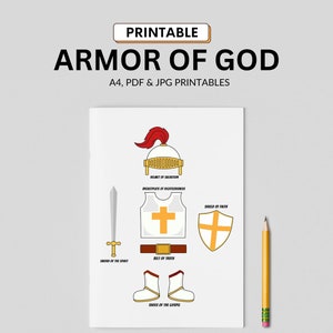 Armor of God, Printable, Children's Activity, Bible Lessons, Sunday ...