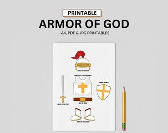 Armor of God Printable Pages, Children's Activity, Bible Lessons ...