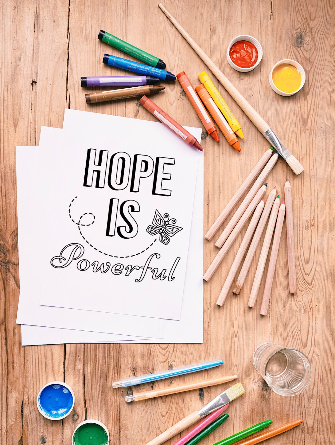 Hope is Powerful PRINTABLE Coloring Page INSTANT DOWNLOAD - Etsy Singapore