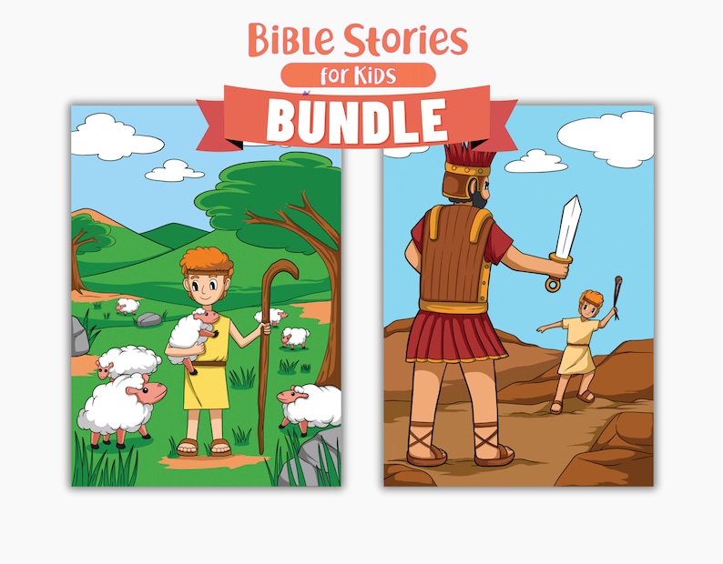 David Bible Stories Art Bundle, Printable, Bible Lessons, Sunday School ...