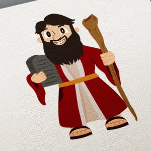 Moses and the 10 Commandments, Clip Art, PNG, JPG, Instant Download ...