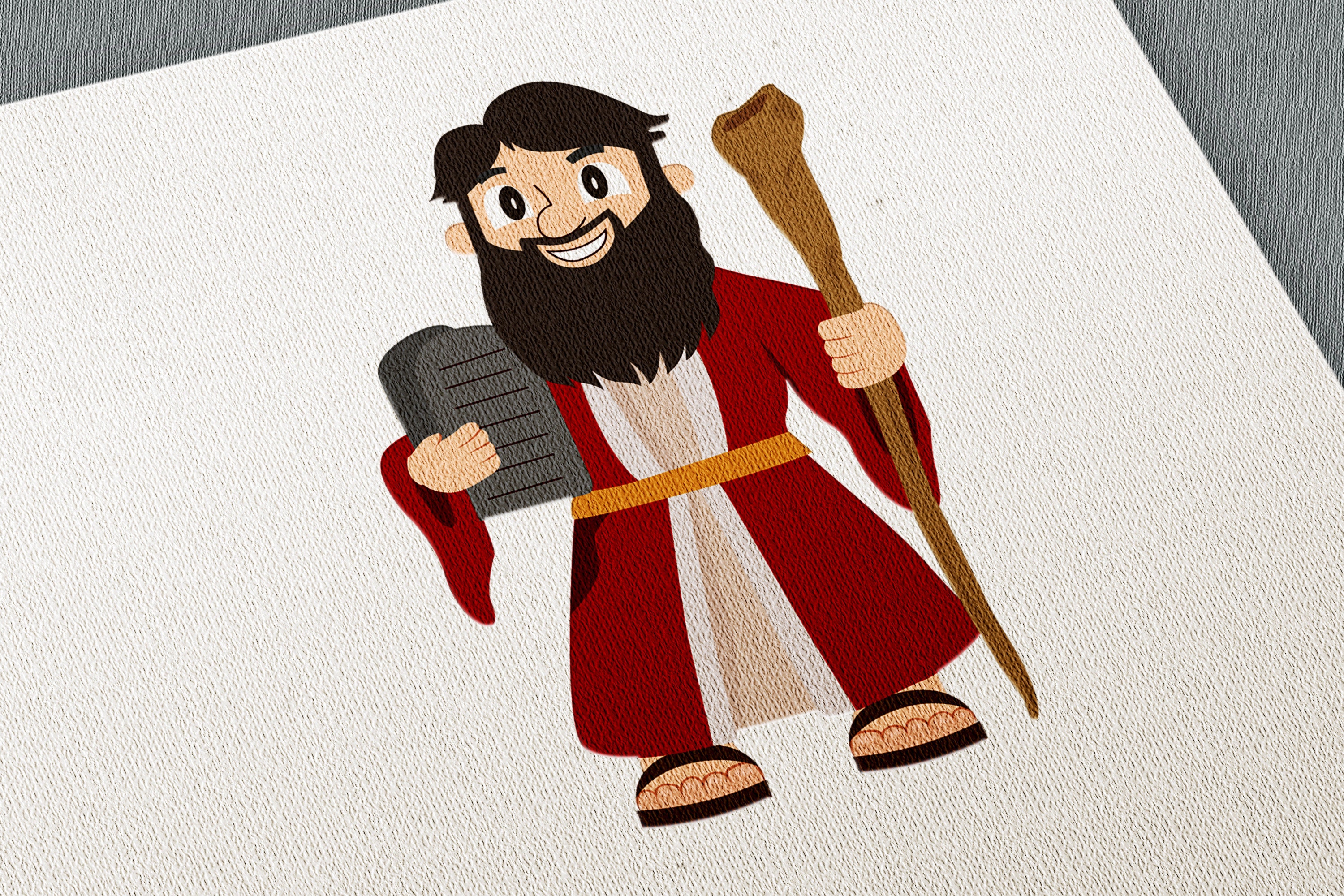 Moses and the 10 Commandments, Clip Art, PNG, JPG, Instant Download ...