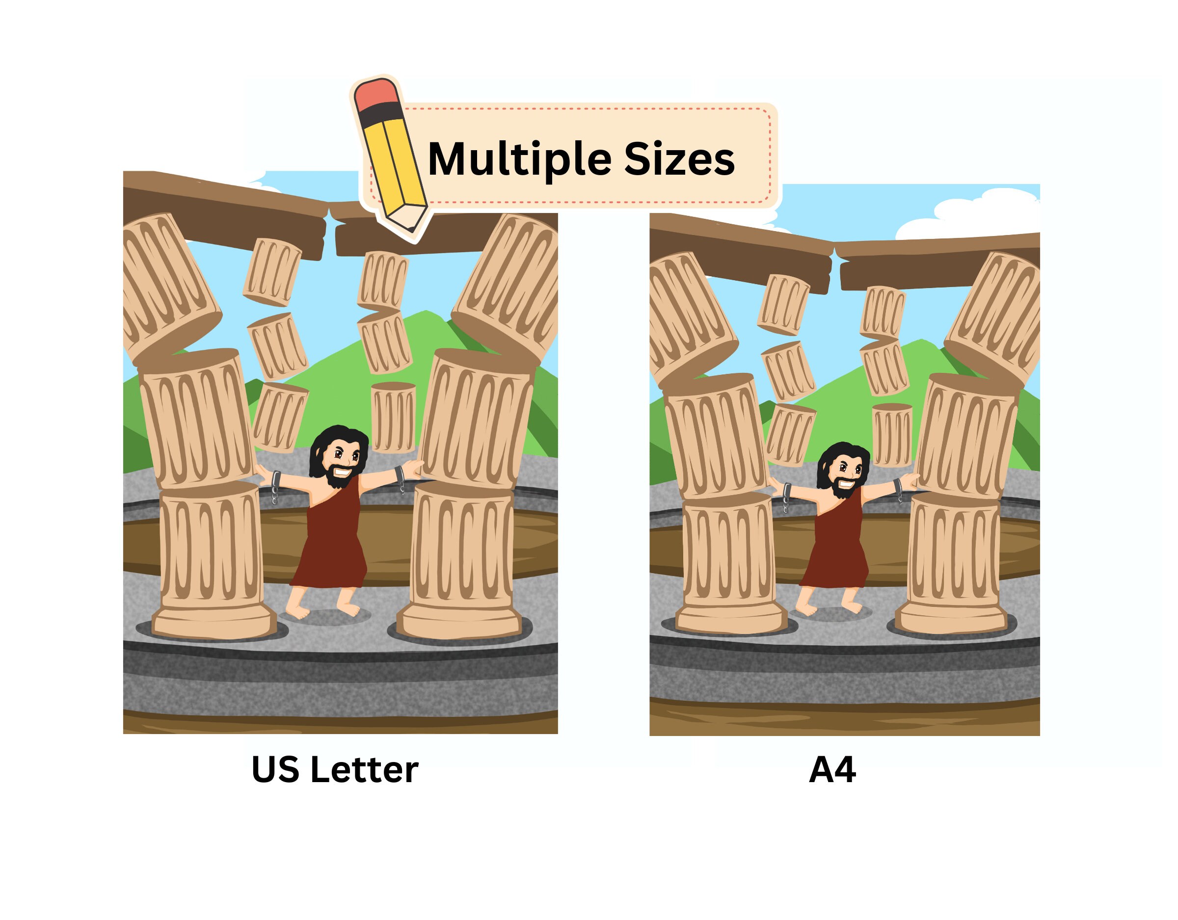 Samson and the Pillars Instant Download Bible Lessons - Etsy