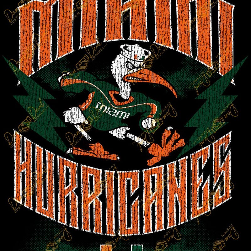 Miami Hurricanes Svg - Etsy