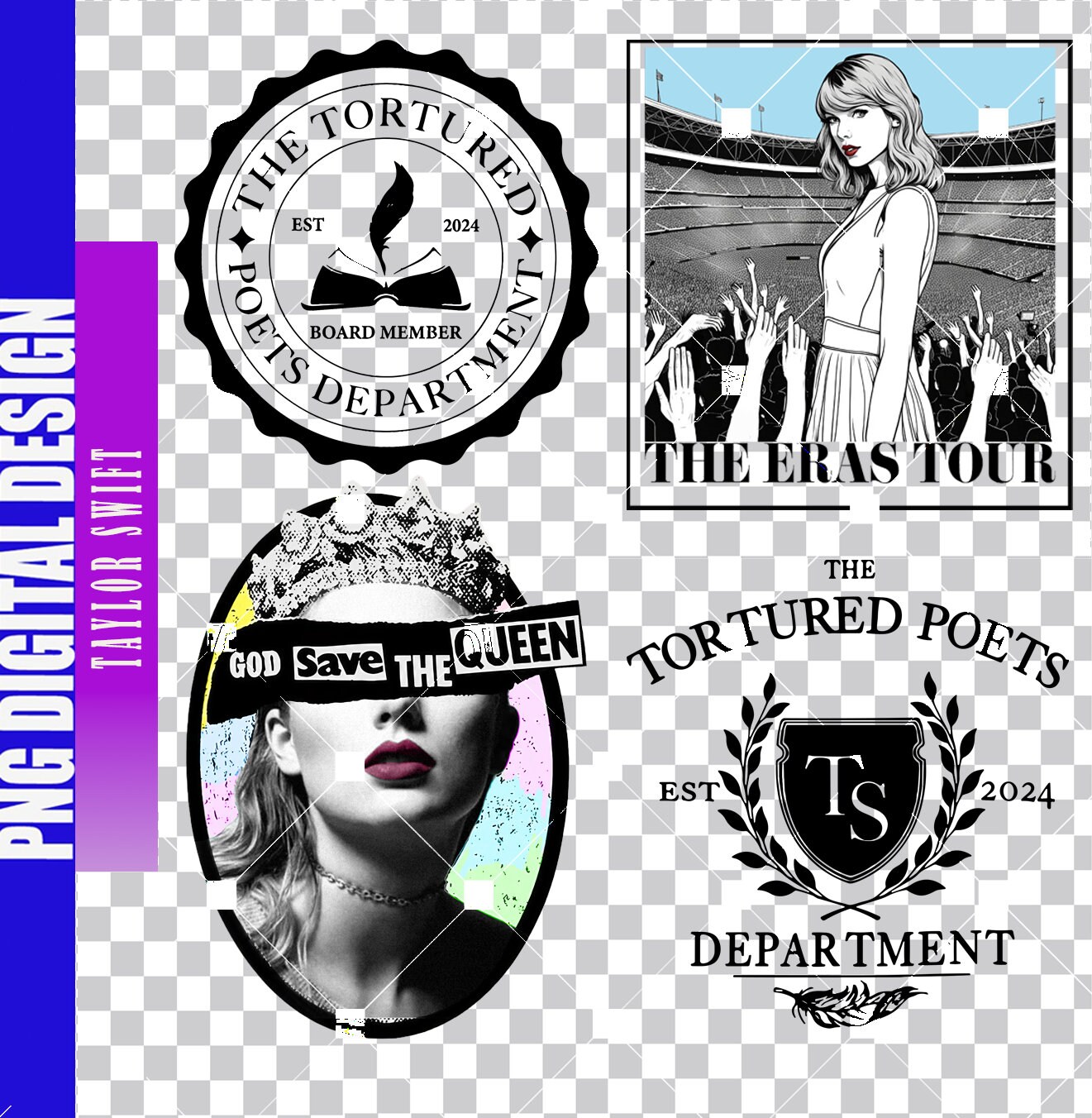 The Tortured Poets Department Inspired Tay Swift-i-e New Album TTPD Png ...