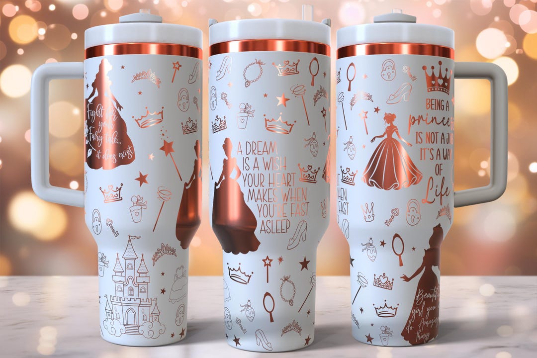 Fairy Tale Castle Laser Engraved Full Wrap Design for 40oz Tumbler ...