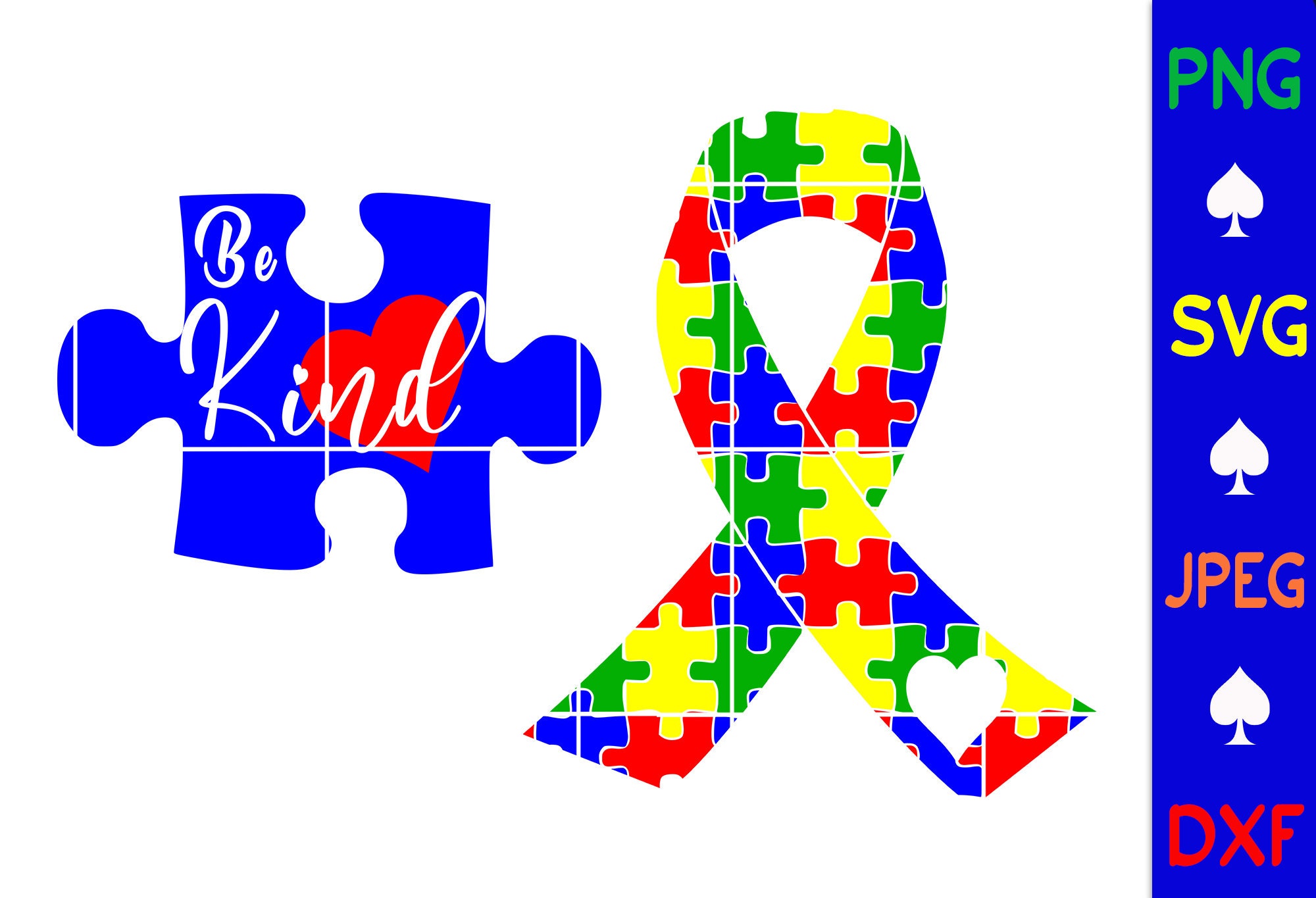 Autism Puzzle SVG/PNG Autism Ribbon SVG Autism Flower Svg | Etsy