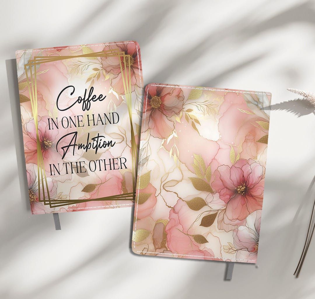 Alcohol Ink Flowers Journal Cover PNG Sublimation Design, Printable ...