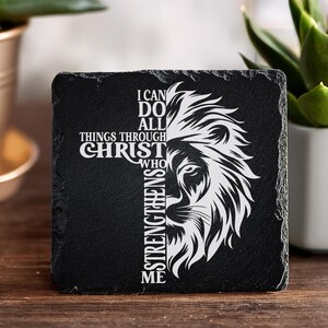 4 Religious Slate Coaster Files, PNG & SVG Laser Engraved, Glowforge ...