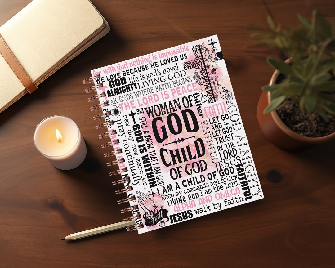 Faith Bible Verses Woman of God Journal Covers PNG Design Sublimation ...