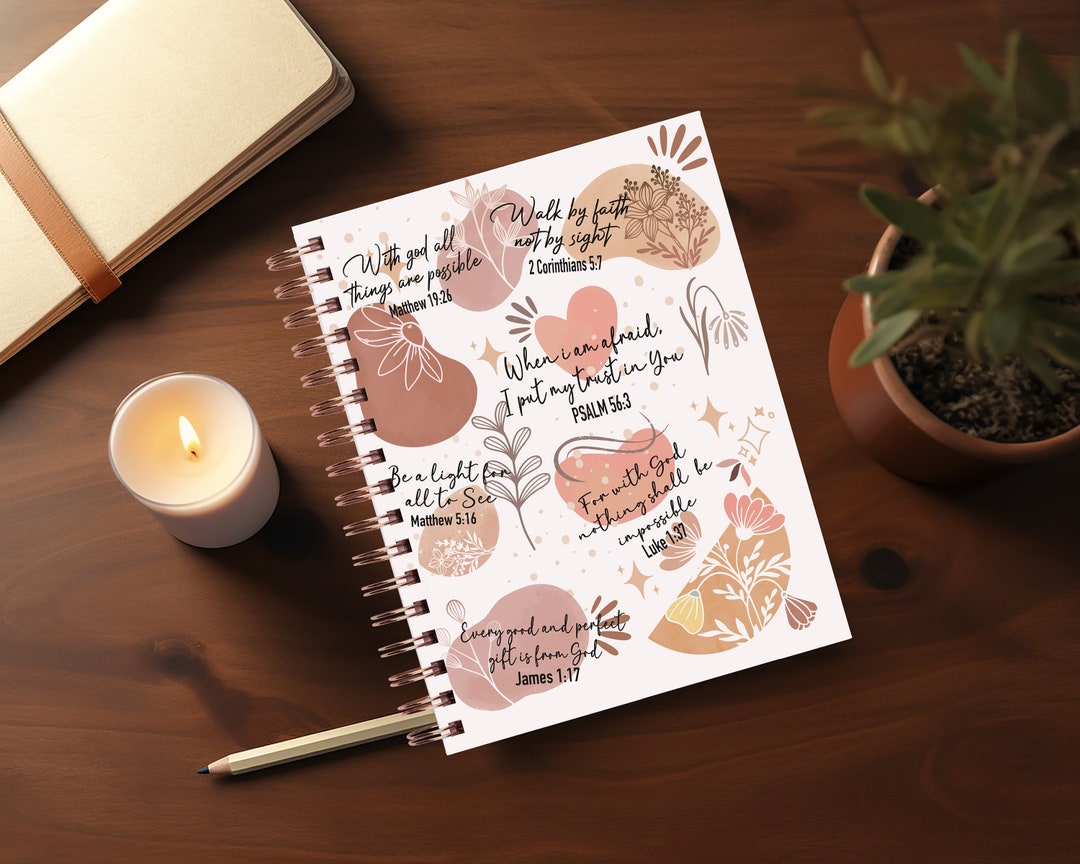 Christian Bible Verses Journal Covers PNG Design Sublimation - Self ...
