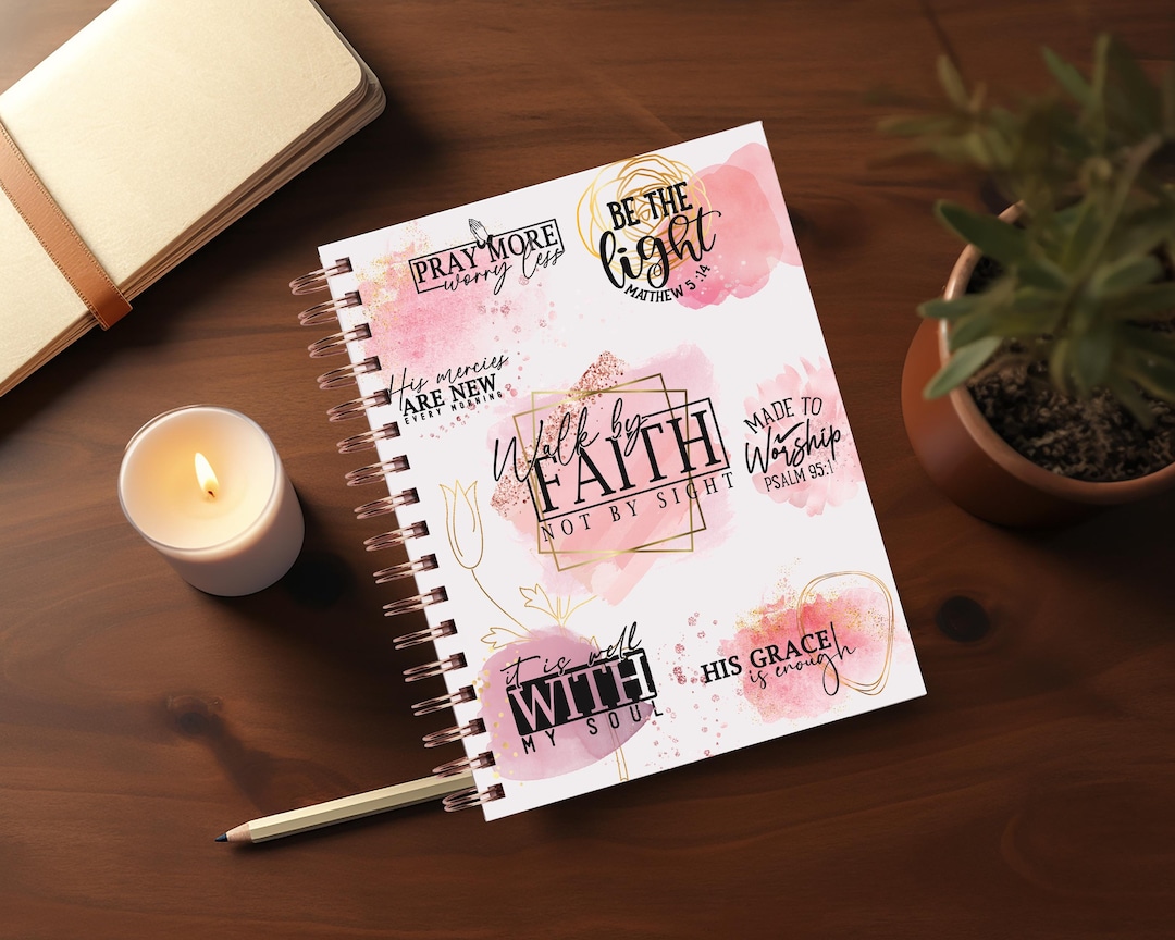 Walk by Faith Journal Covers PNG Design, Printable Planner Cover ...