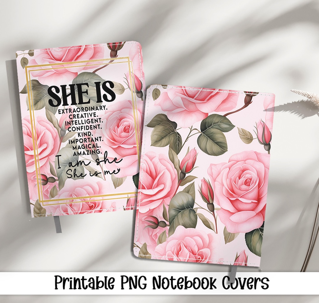 She is Affirmations Journal Covers PNG Design Sublimation - Shabby Chic ...