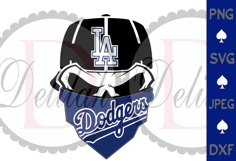 Los Angeles Dodgers SVG/PNG La Dodgers Skull SVG La | Etsy